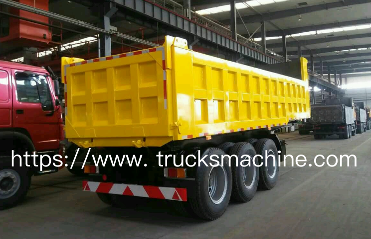 3Axle 45cbm 40t,50t Tipper Dump Semi Trailer for sale - Tourfine the ...