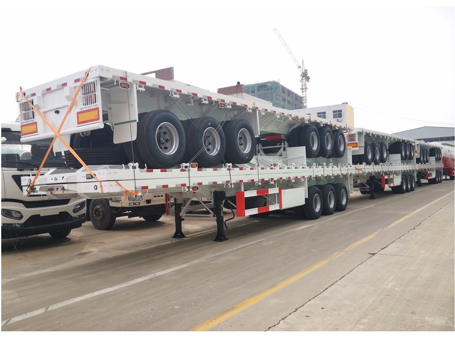China Manufacture 2 Axle 3 Axle 20FT 40FT Container Semi Trailer 20t ...