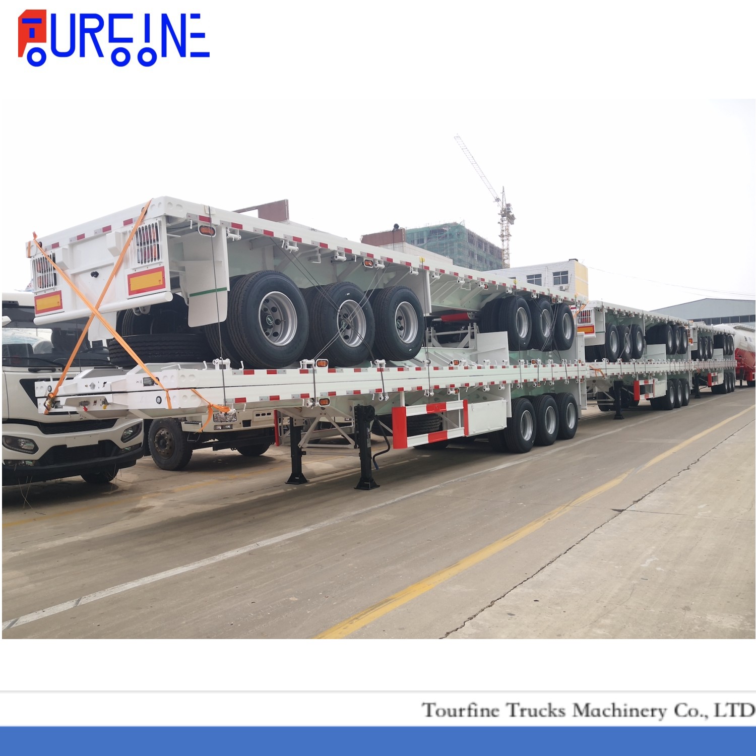 20ft 40ft Container Semi Trailer China Manufacture 2 Axle 3 Axle 20t ...