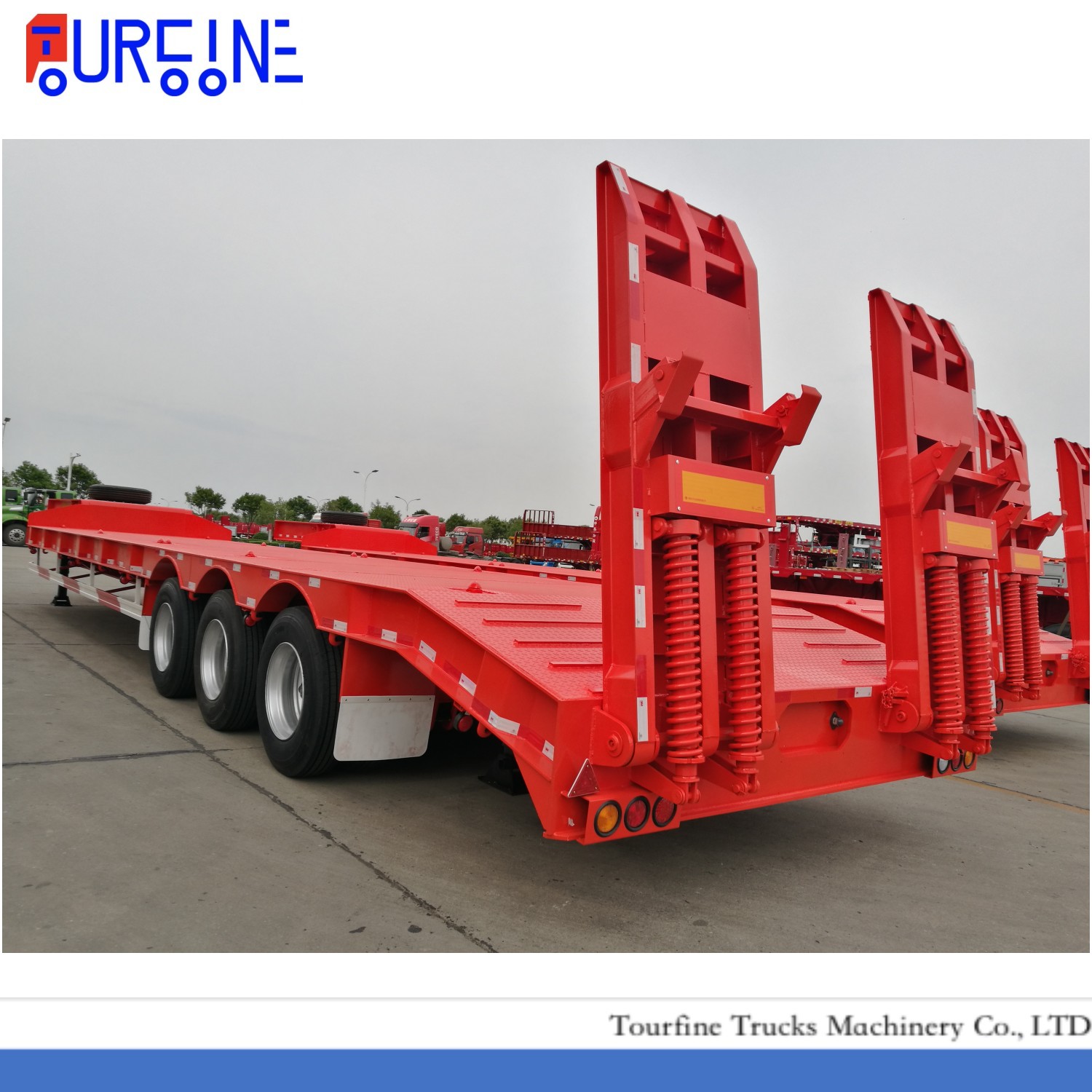 3 axle 70T 80T 100T low boy low bed trailer for sale - Tourfine the ...