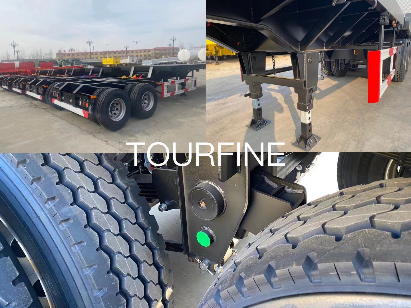 20ft 40ft superlink flatbed trailer cargo interlink flatbed deck semi ...