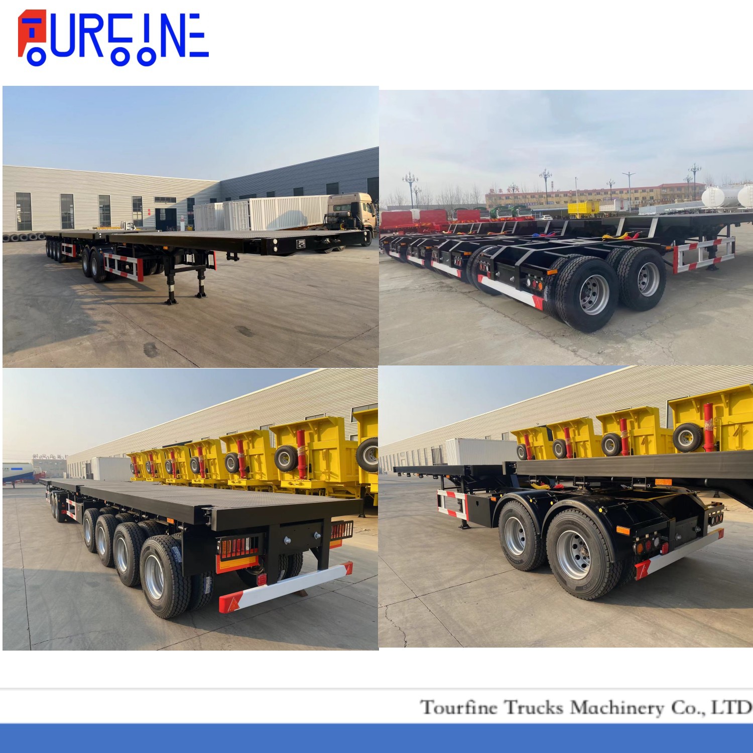 20ft 40ft superlink flatbed trailer cargo interlink flatbed deck semi ...